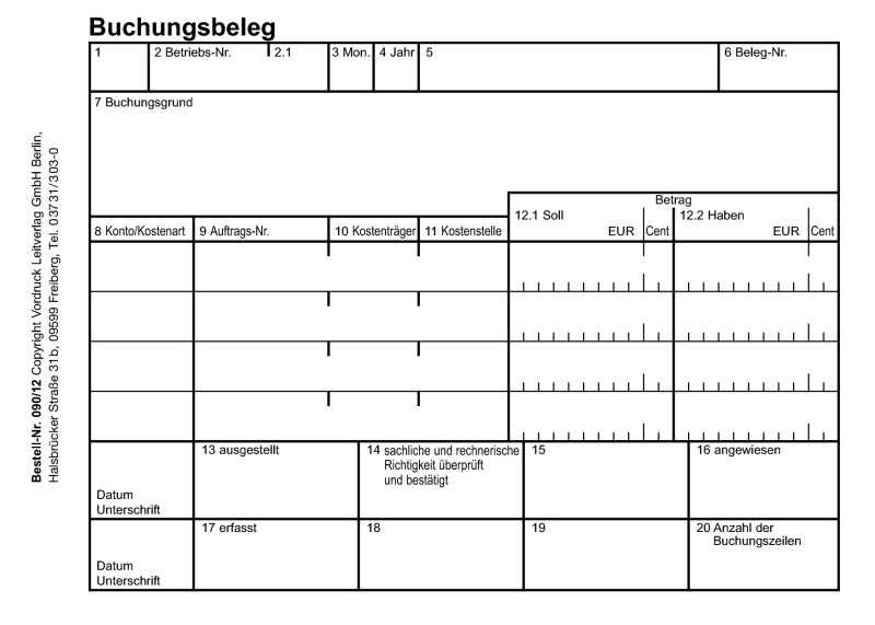 090/12 Buchungsbeleg