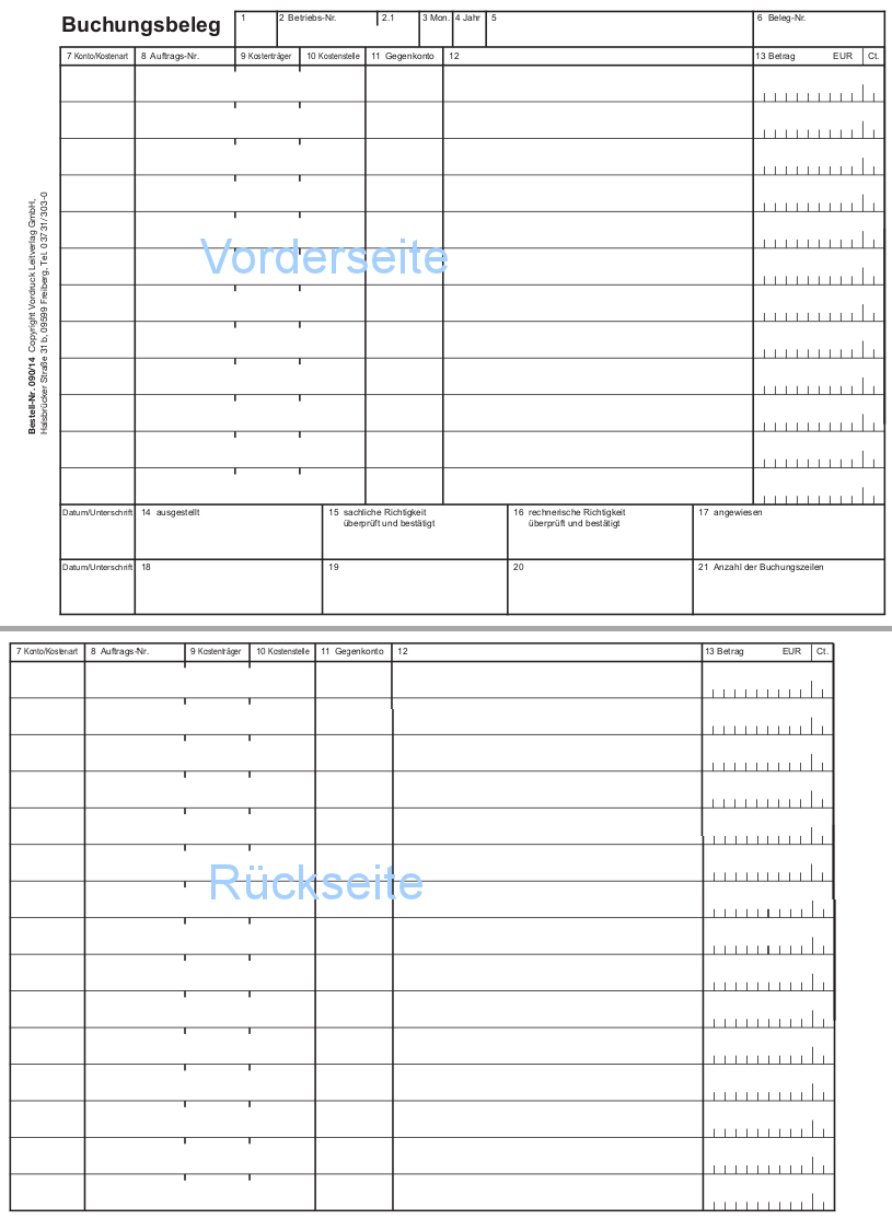 Finanzrechnung | Vordruck Leitverlag - Formularportal